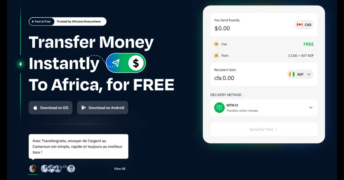 Transfergratis - Service de transfert d'argent gratuit et instantané